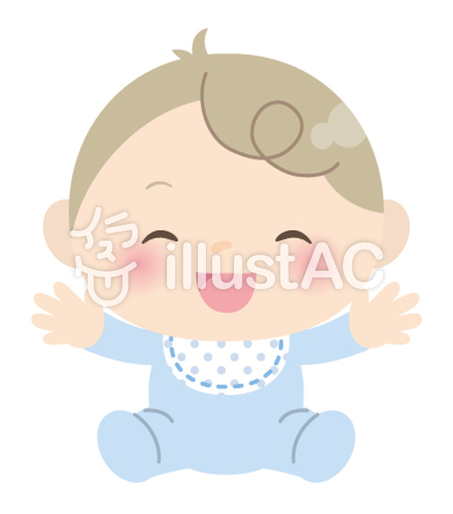 赤ちゃん（男）＊1〜6ヶ月04イラスト - No: 895897／無料イラストなら「イラストAC」