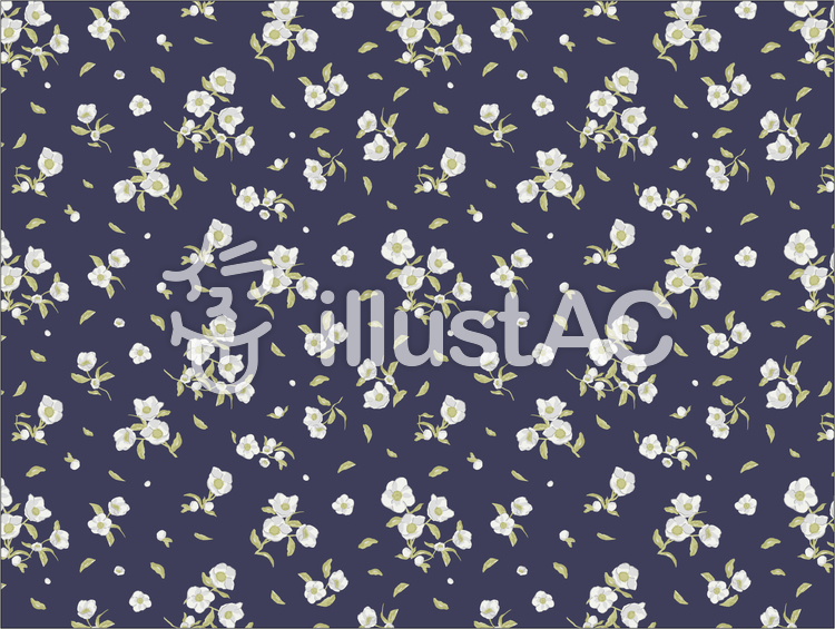 花柄14イラスト - No: 1786537／無料イラストなら「イラストAC」