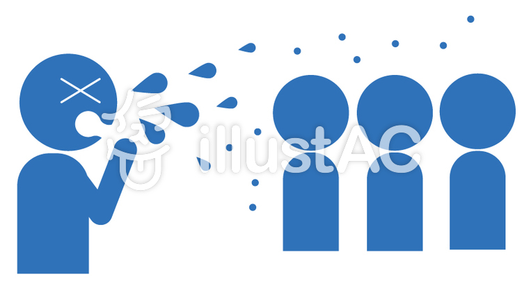 咳エチケット-03イラスト - No: 1865852／無料イラストなら「イラストAC」