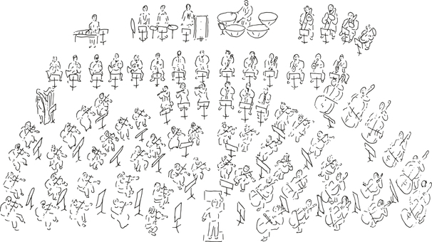 Orchestra drawing | Free Cliparts | illustAC