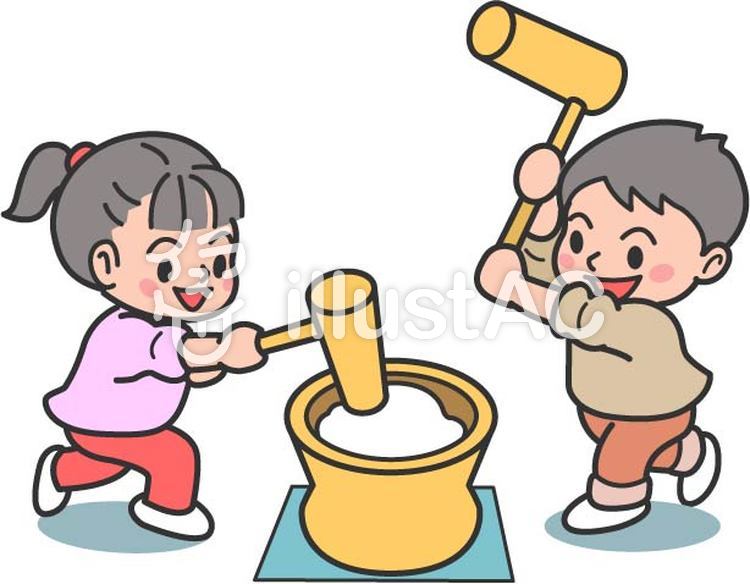 餅つき大会・子どもイラスト - No: 1785572／無料イラストなら「イラストAC」