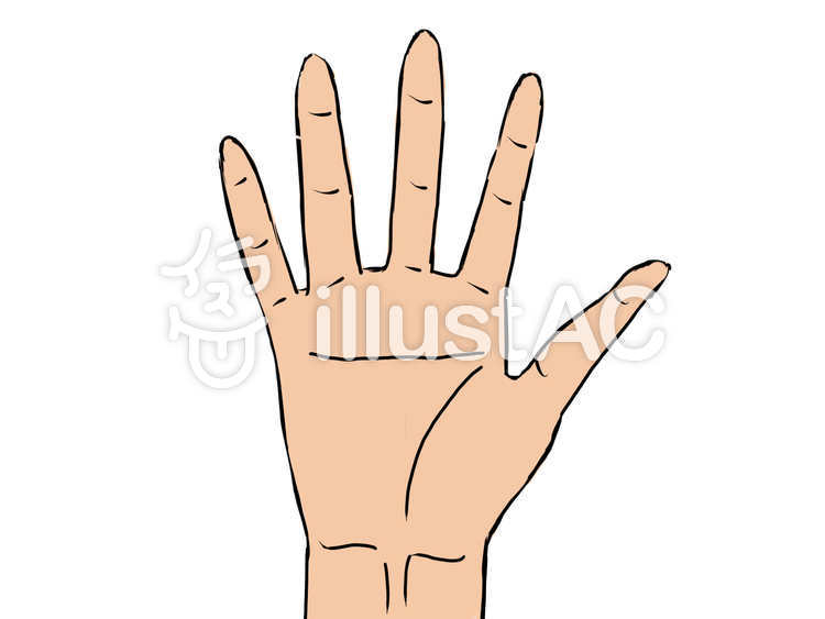 手のひら（右手）イラスト - No: 2014444／無料イラストなら「イラストAC」