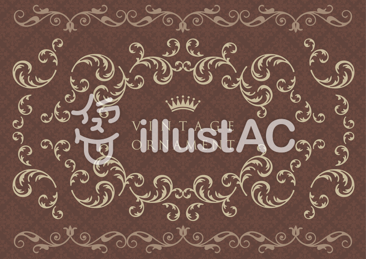 ビンテージフレームセット124-3イラスト - No: 1760744／無料イラストなら「イラストAC」