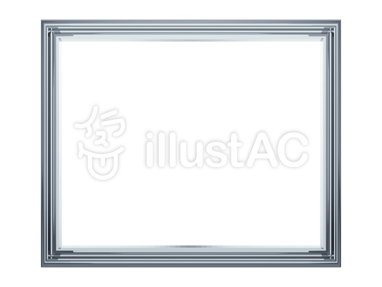額縁_銀イラスト - No: 600068／無料イラストなら「イラストAC」