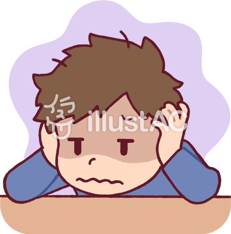 頭を抱える男性イラスト No 1946749/無料イラストなら「イラストac」