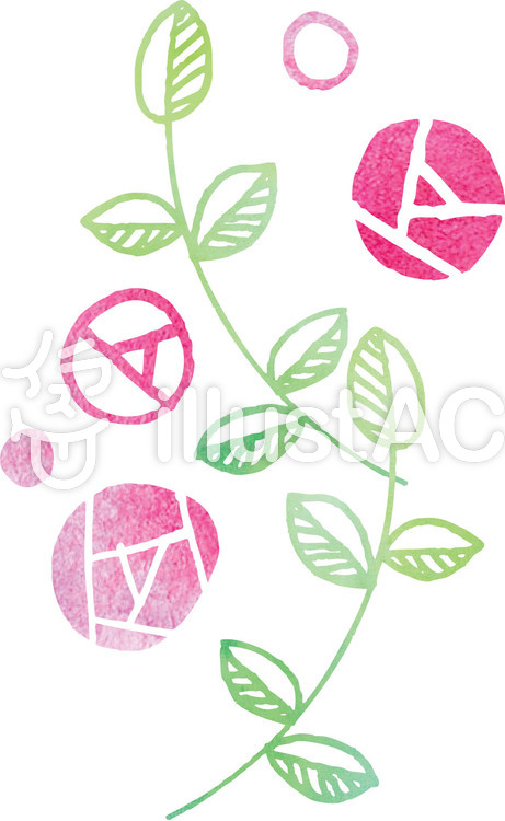 やわらかいバラのイラスト2イラスト - No: 1112683／無料イラストなら「イラストAC」
