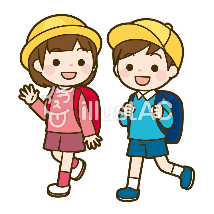 登校する小学生イラスト - No: 2003444／無料イラストなら「イラストAC」