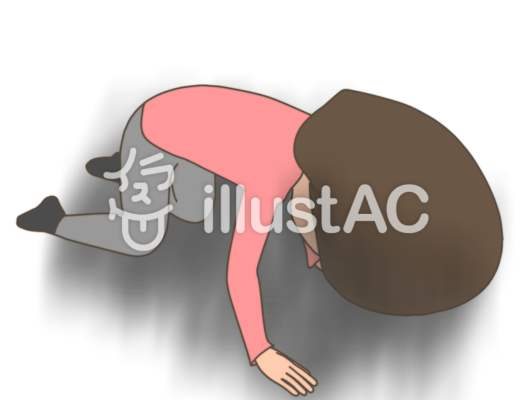 絶望する女性イラスト - No: 1732272／無料イラストなら「イラストAC」