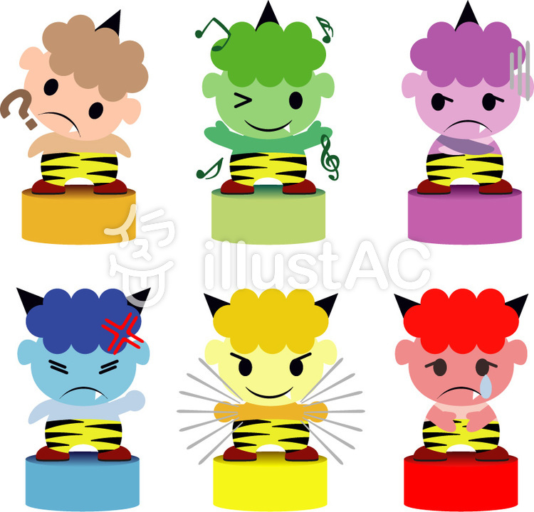 色々な鬼さん集合！イラスト - No: 117917／無料イラストなら「イラストAC」