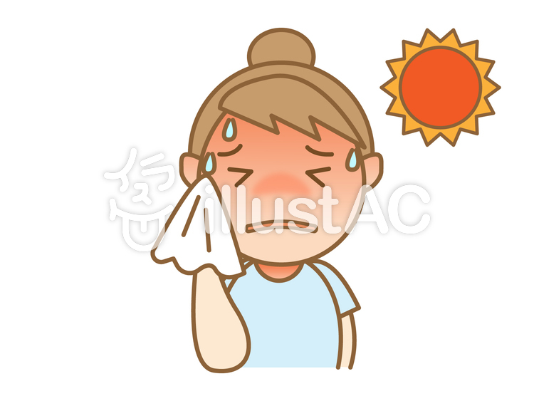 熱中症イラスト - No: 821613／無料イラストなら「イラストAC」